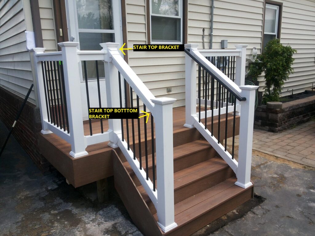 Traditional (T) Vinyl Rail Kits With ROUND Aluminum Balusters 36"Height ...