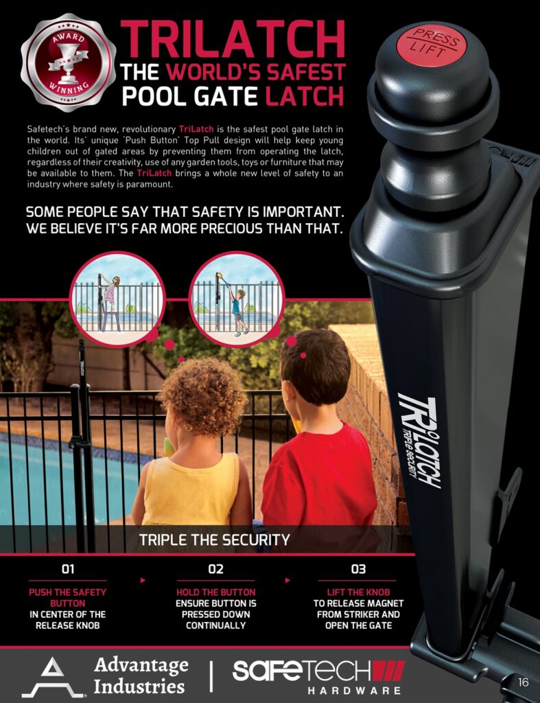 Pool Gate Latch Hardware with Magnetic Lock - The Deck Barn
