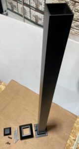 Aluminum Surface Mount Deck Rail Post Kit 2-1/2" x 2-1/2" - The Deck Barn